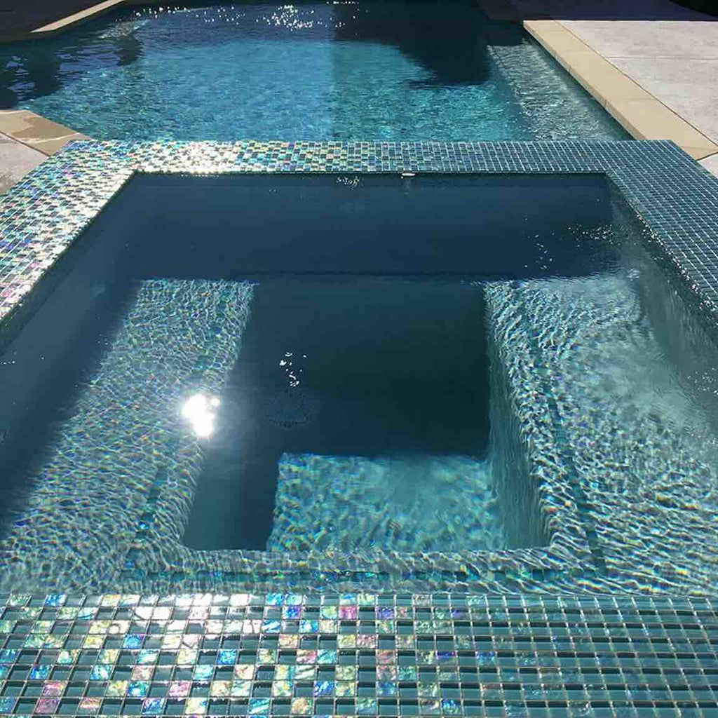 Sheen Iridescent Glass Pool Tile Collection | Mineral Tiles