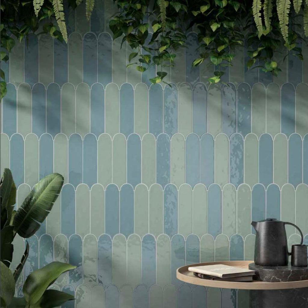 Color Green Tiles for kitchens, bathroom, showers, and pools