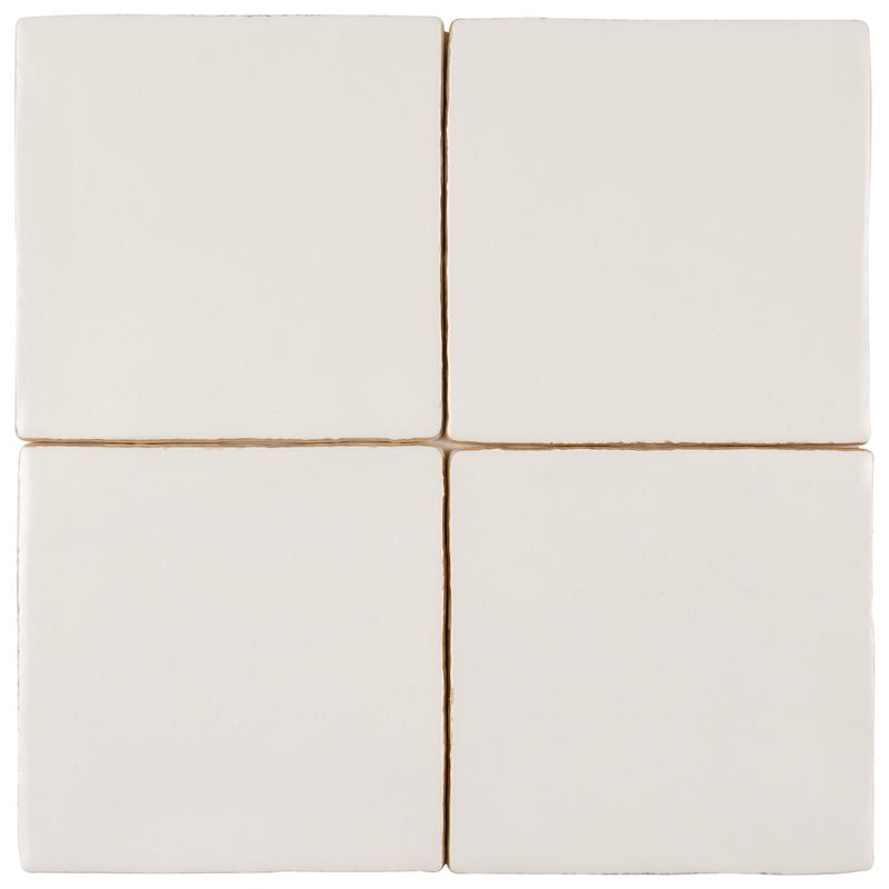 Satin Ceramic Field Tile Oatmeal 5x5 for Kitchen and Bathroom