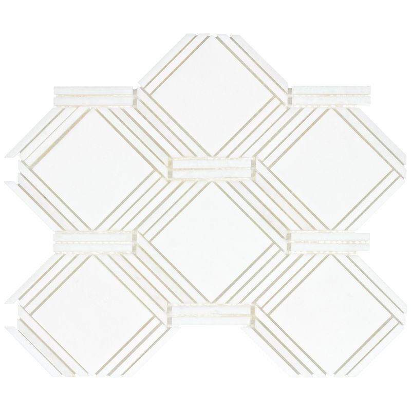 Monarch Stone Mosaic Tile White for Kitchen and Bathroom