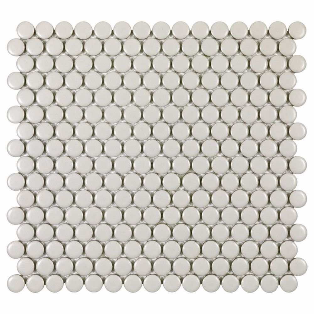 Urbana Penny Round 3/4'' Pearl Matte Porcelain Mosaic Tile