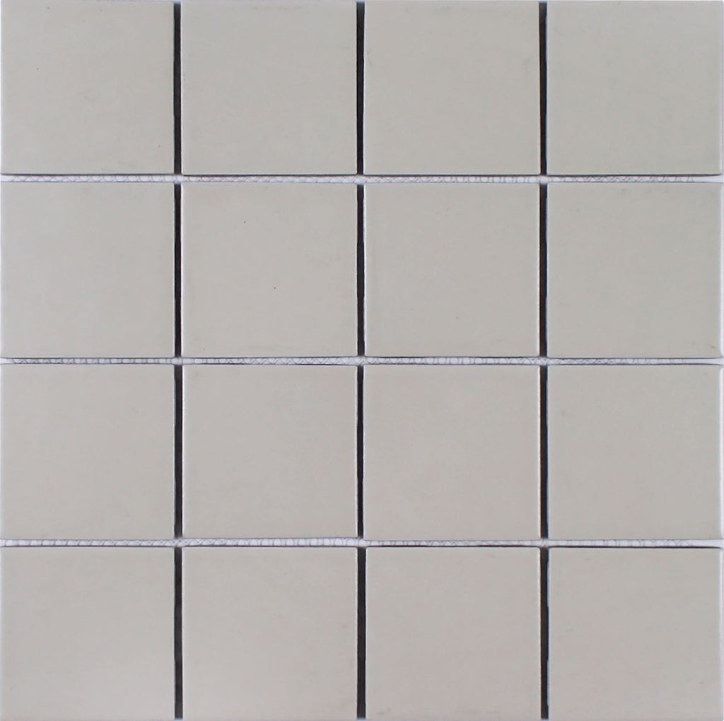 Essentials Porcelain Tile Light Grey 3''x3'' Textured Finish