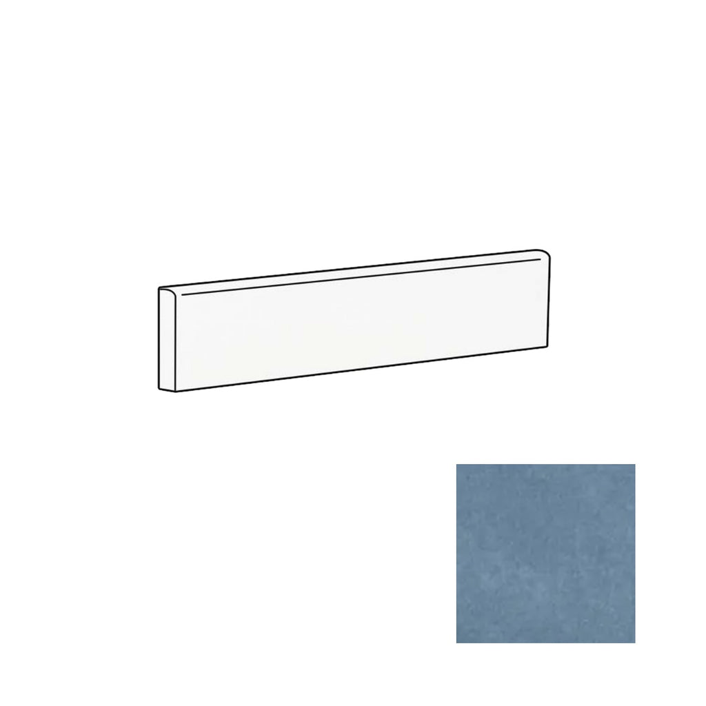 Bullnose Tile Renaissance Blue 3x10 Glossy | Mineral Tiles
