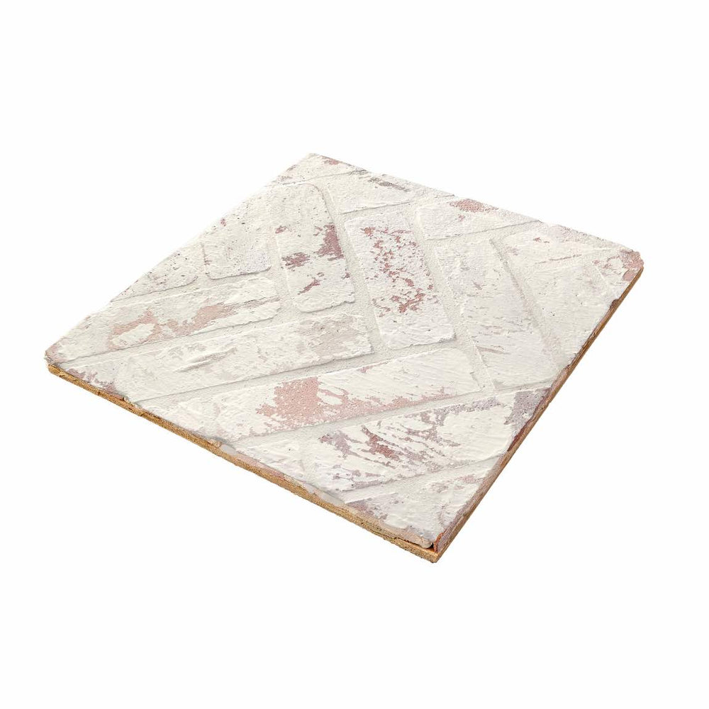 Handmade Santorini Brick Paver Tile 2x8'' White-Washed Weathered Look