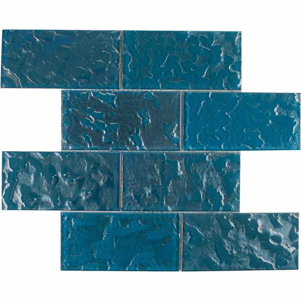 Iridescent Glass Mosaic Tile Zakynthos 3x6 for Pools and Spas