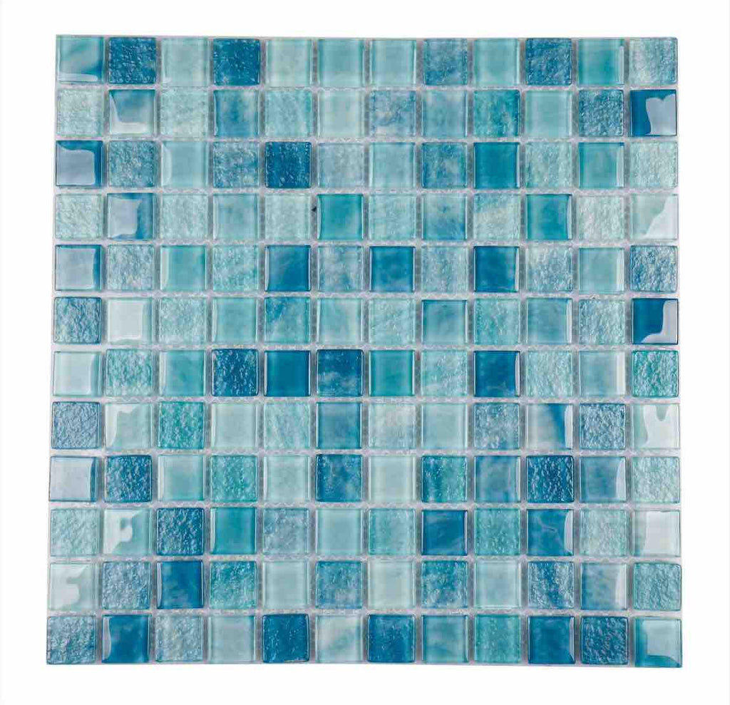Sea Breeze Glass Tile Sky Blue 1x1 for Pools, Spas, and Bath