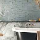 Vintage Distressed Picket Tile Aqua 2x10 | Mineral Tiles