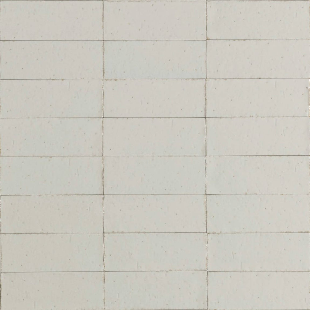 Glacier Italian Porcelain Subway Tile Bianco 3x8 Glossy