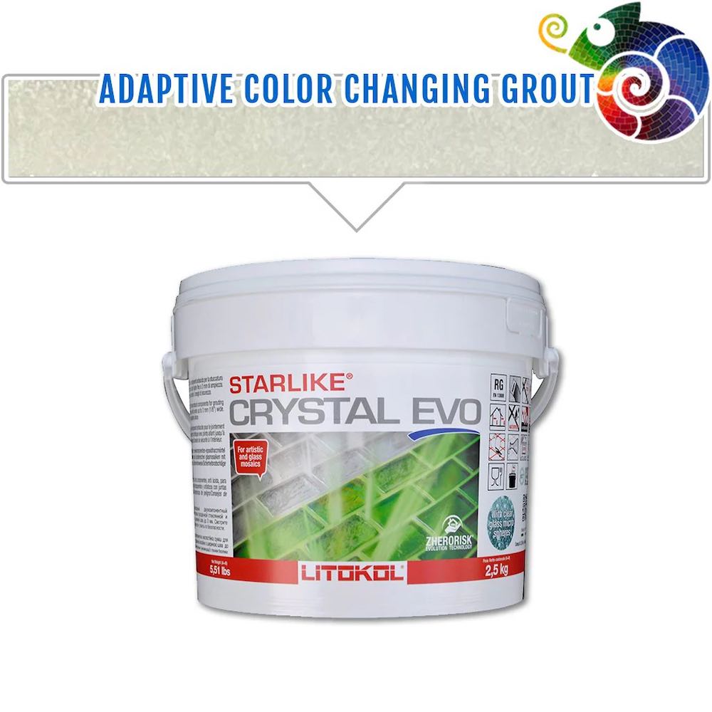Crystal Clear Adaptive Color Premixed Grout | Mineral Tiles
