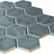 ColorClay Hexagon Handmade Tile Haze Glossy 11x13
