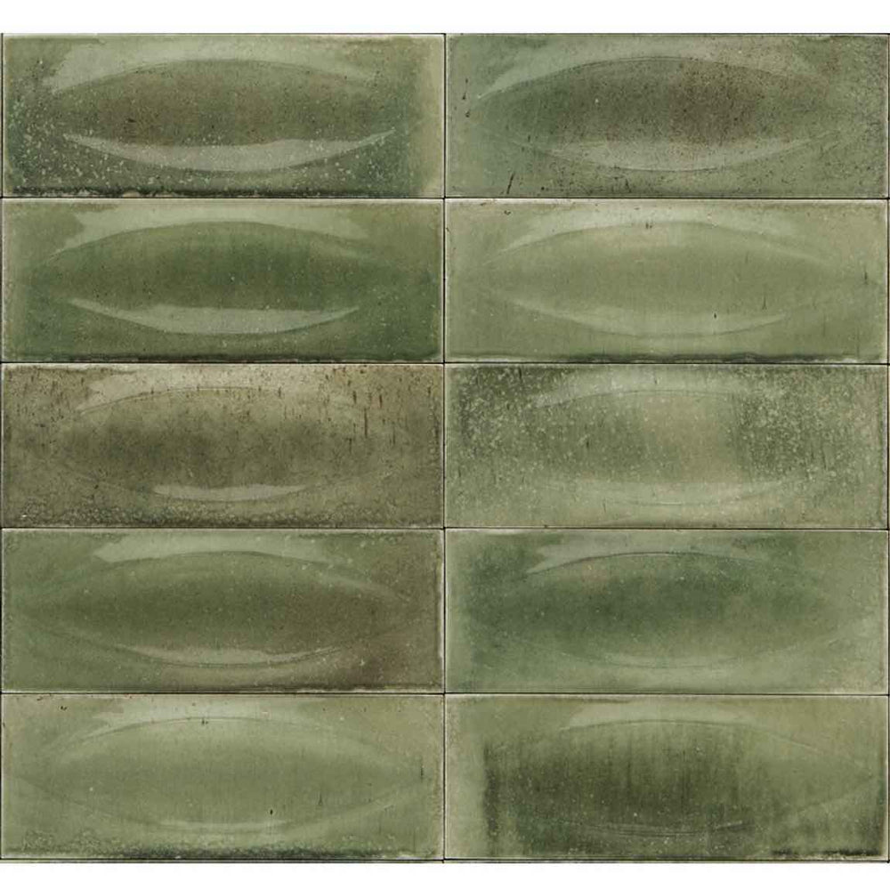 Storie Distressed Tile Jade 3x8 Deco Eye | Mineral Tiles