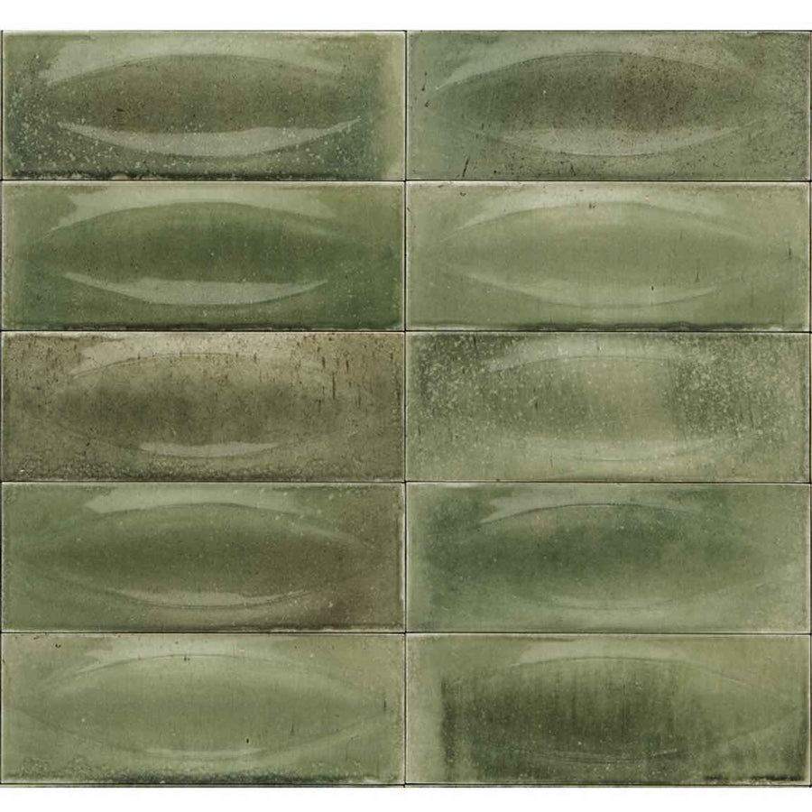 Storie Distressed Tile Jade 3x8 Deco Eye | Mineral Tiles