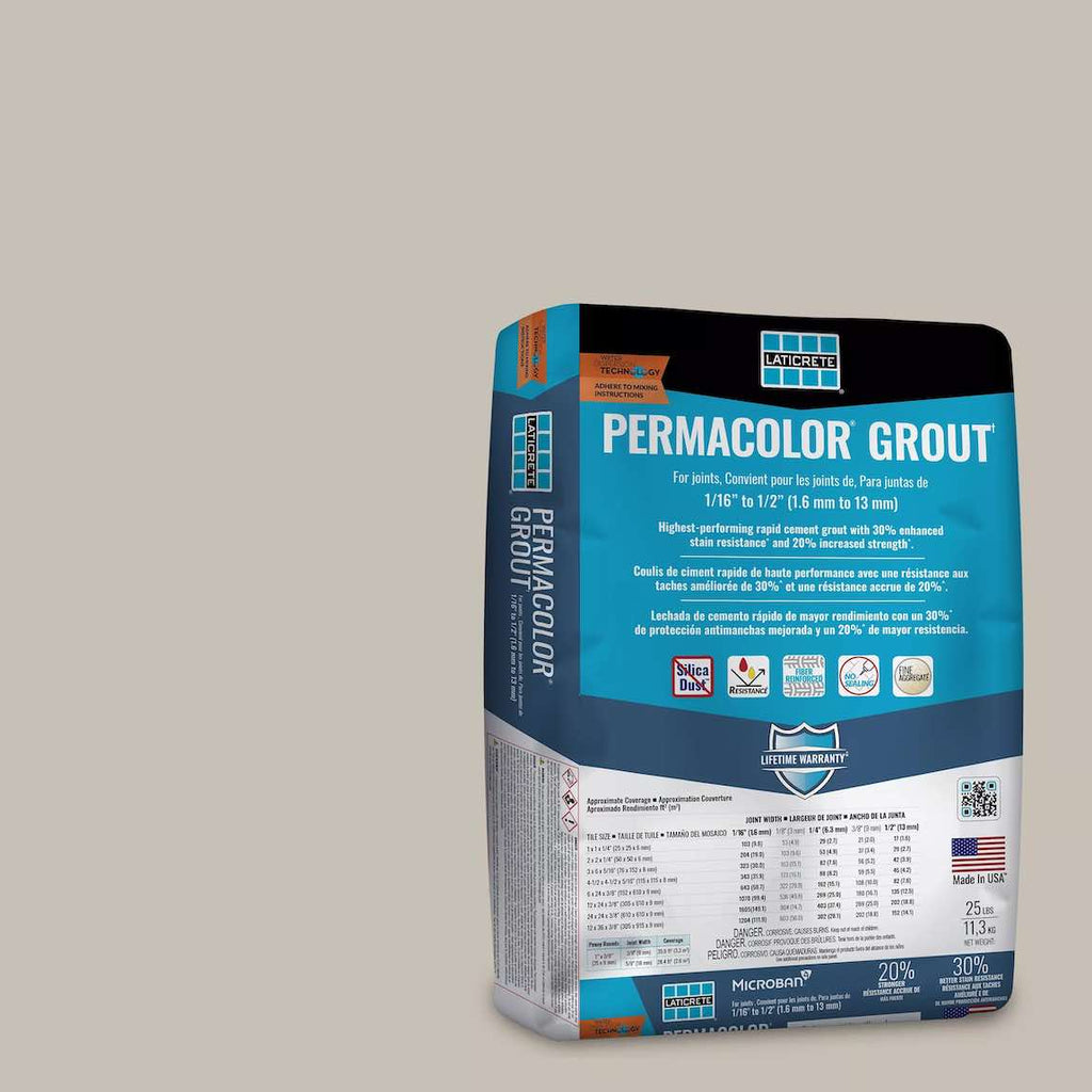 Laticrete Permacolor Light Pewter Grout 8lb | Mineral Tiles