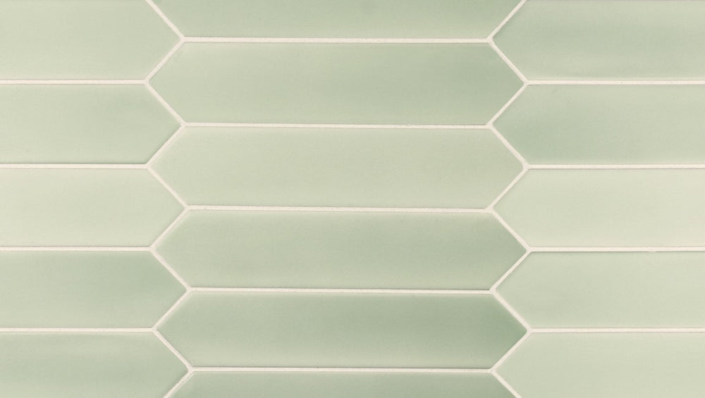 Picket Tile Arrow Mint Matte 2x10 for Backsplash and Bathroom
