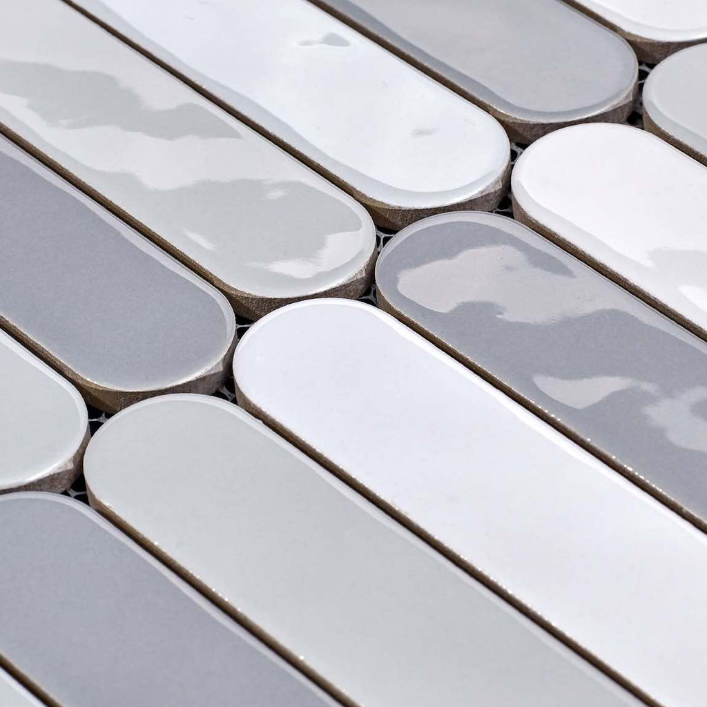 Vintage Ceramic Mosaic Tile Mist Blend 12x12 | Mineral Tiles