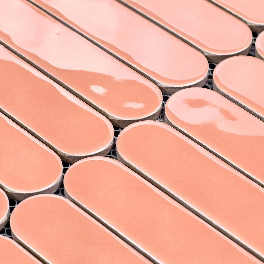 Vintage Ceramic Mosaic Tile Pink 12x12 | Mineral Tiles