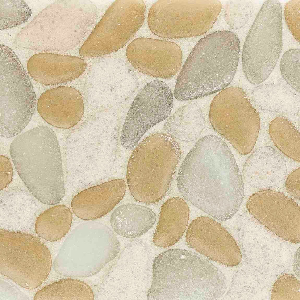 Glass Pebble Mosaic Tile Sandrock for Pools, Spas, and Showers