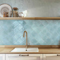 Zellij Distressed Porcelain Tile Aqua 6x6 | Mineral Tiles