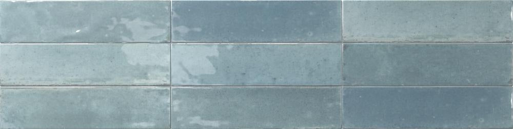 Zellij Distressed Subway Tile Aqua 2.8x11