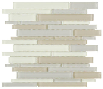 Glass Mosaic Tile Random Warm Neutral Blend | Mineral Tiles