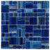 Glass Mosaic Tile Royal Blue Pattern | Mineral Tiles