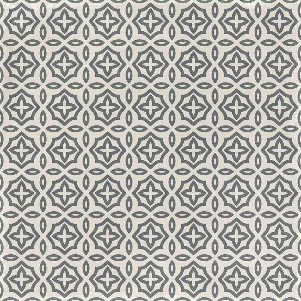 Patterned Floor and Wall Tile Retro Gray 8 x 8