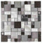 Aluminum Glass Mosaic Tile Silver Mix Pattern
