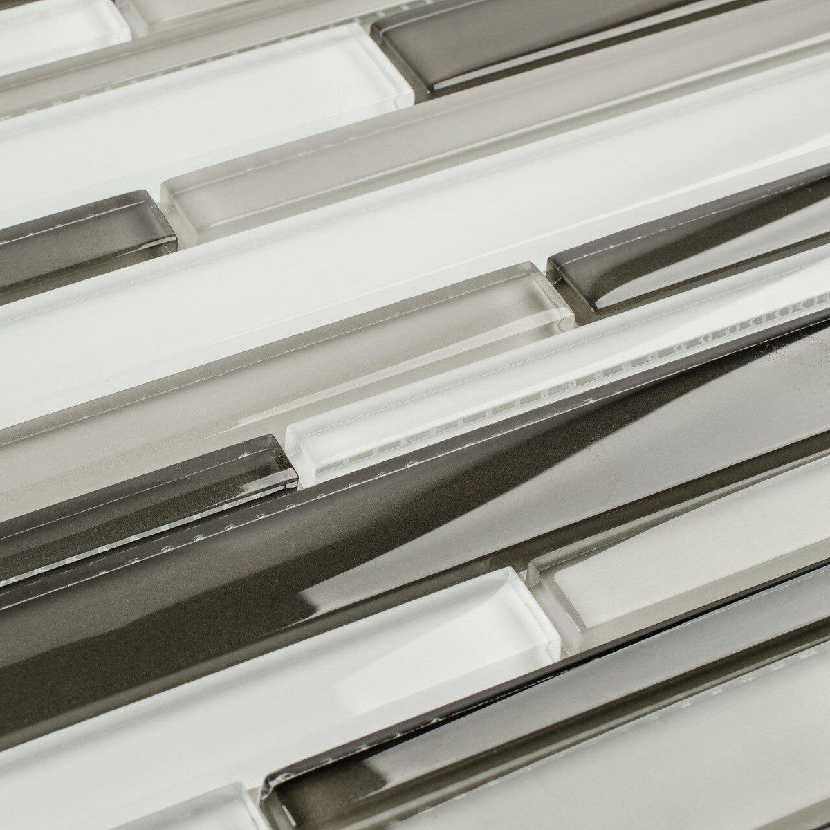 Glass Mosaic Tile Random Cool Neutral Blend | Mineral Tiles