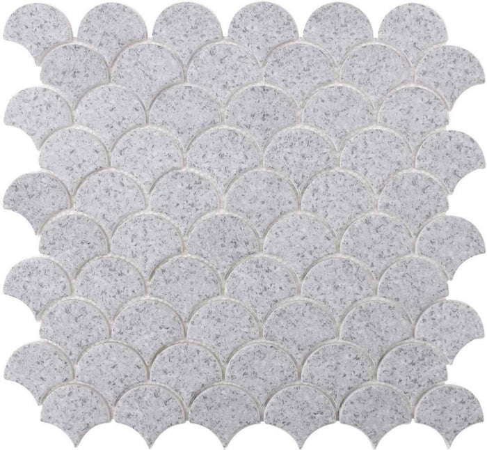 Scales Grey Recycled Glass Tile | Mineral Tiles