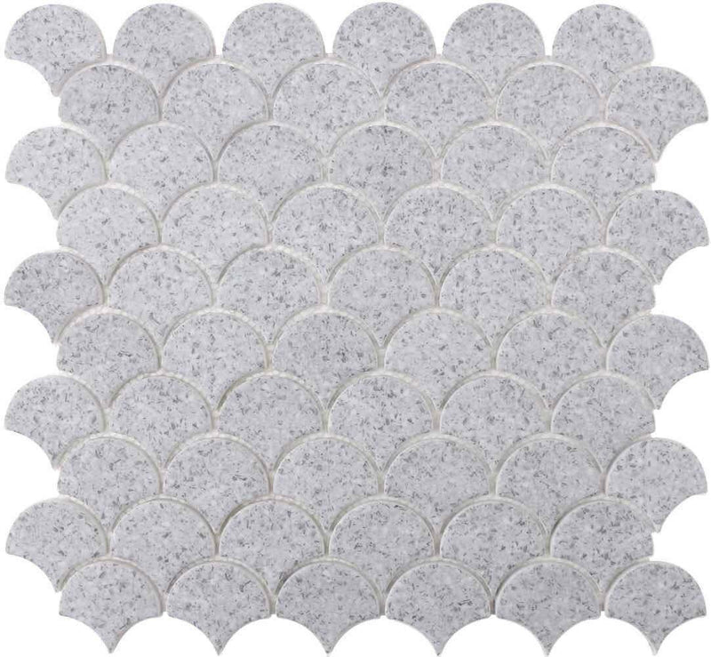Scales Grey Recycled Glass Tile | Mineral Tiles