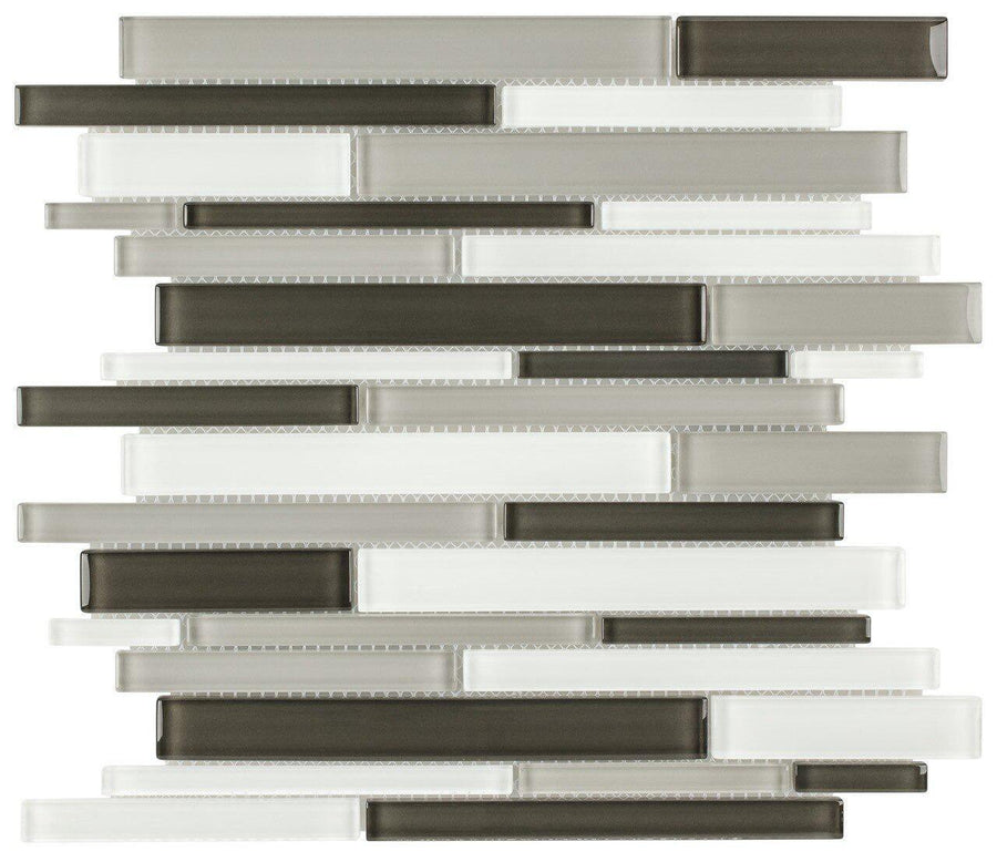 Glass Mosaic Tile Random Cool Neutral Blend | Mineral Tiles