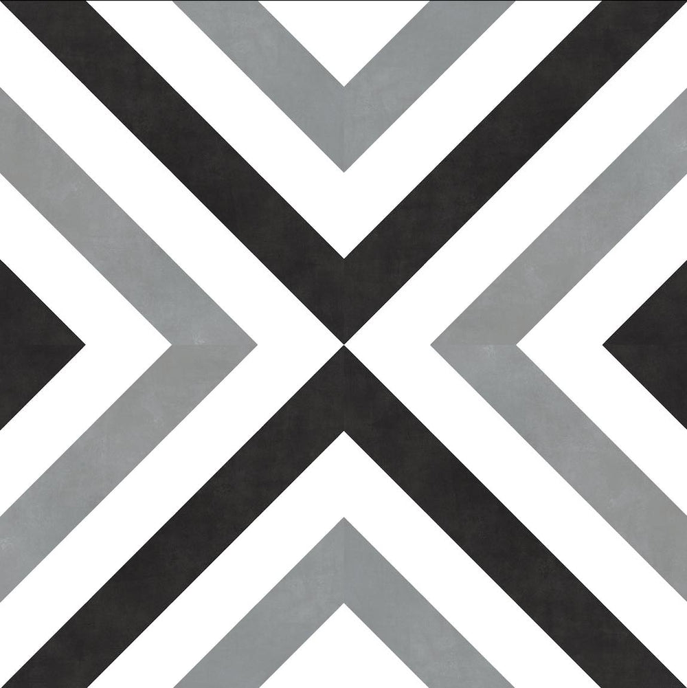 Patterned Gres Stoneware Tile Stripes 8x8 | Mineral Tiles