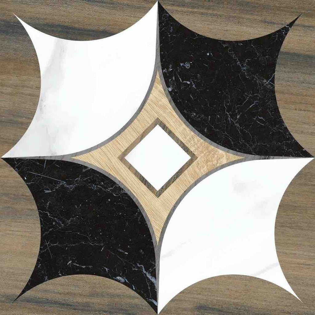 Patterned Porcelain Tile Artistic Wood Five 8x8