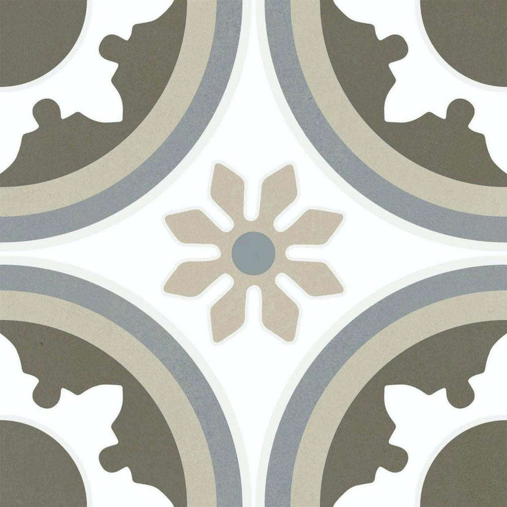 Patterned Porcelain Tile Herb 8x8 | Mineral Tiles