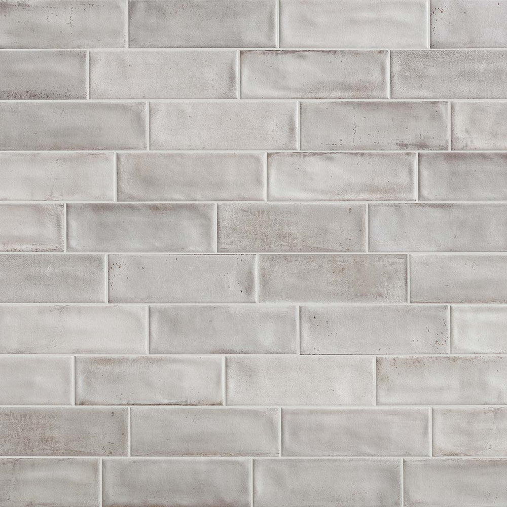 Porcelain Subway Tile Washed Bianco Matte 4x12