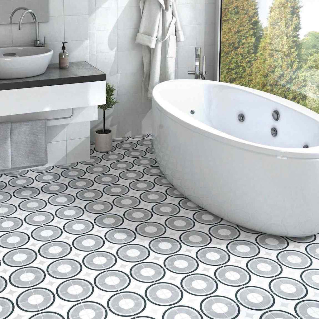 Patterned Porcelain Tile Sphere 8x8 | Mineral Tiles