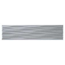 Elegance Silver Glossy Ripple Deco Tile 4x16 | Mineral Tiles