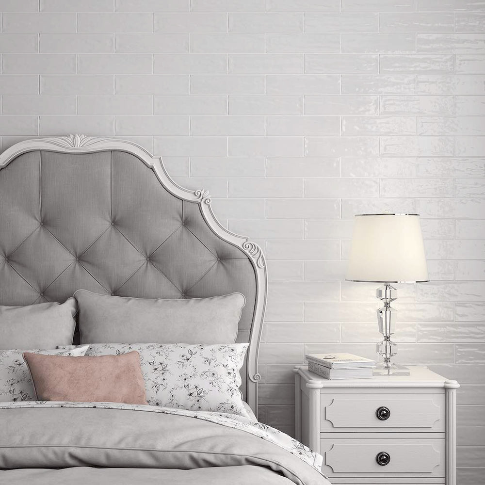 Slide White Glossy 3x12 Subway Wall Tile | Mineral Tiles