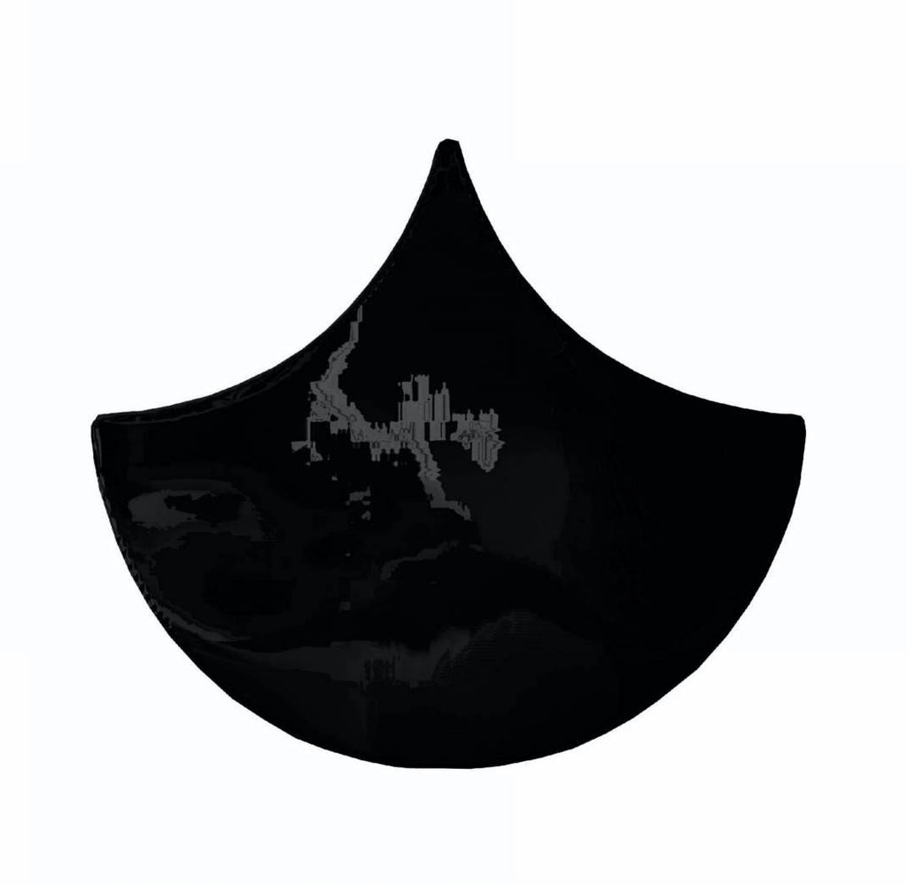 Fish Scale Wall Tile Glossy Black 6x7 | Mineral Tiles
