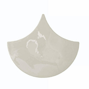 Fish Scale Wall Tile Glossy Cream 6x7 | Mineral Tiles