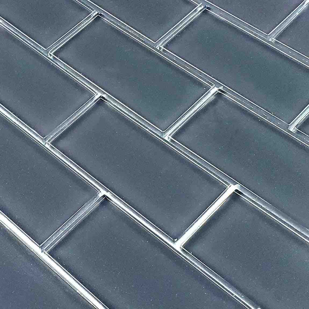 Blue Gray Glass Subway Tile 3” X 6” Glass Subway – Giorbello