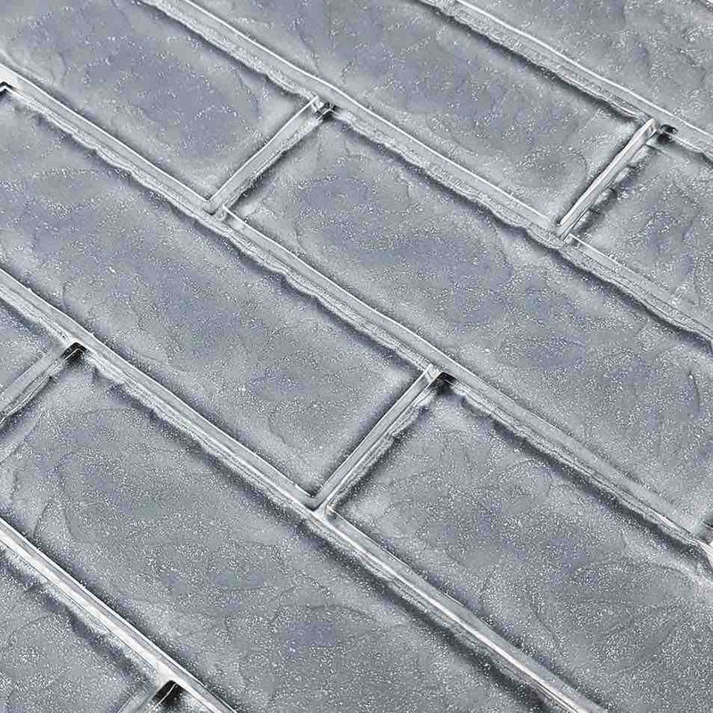 Surfaced Glass Tile Grey 2x6 | Mineral Tiles