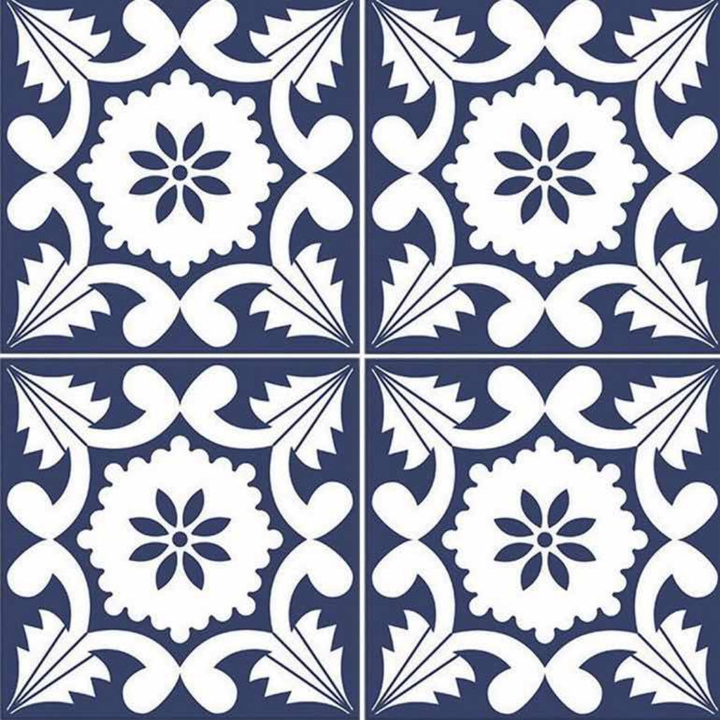 Iberian Patterned Porcelain Tile 6''x6''
