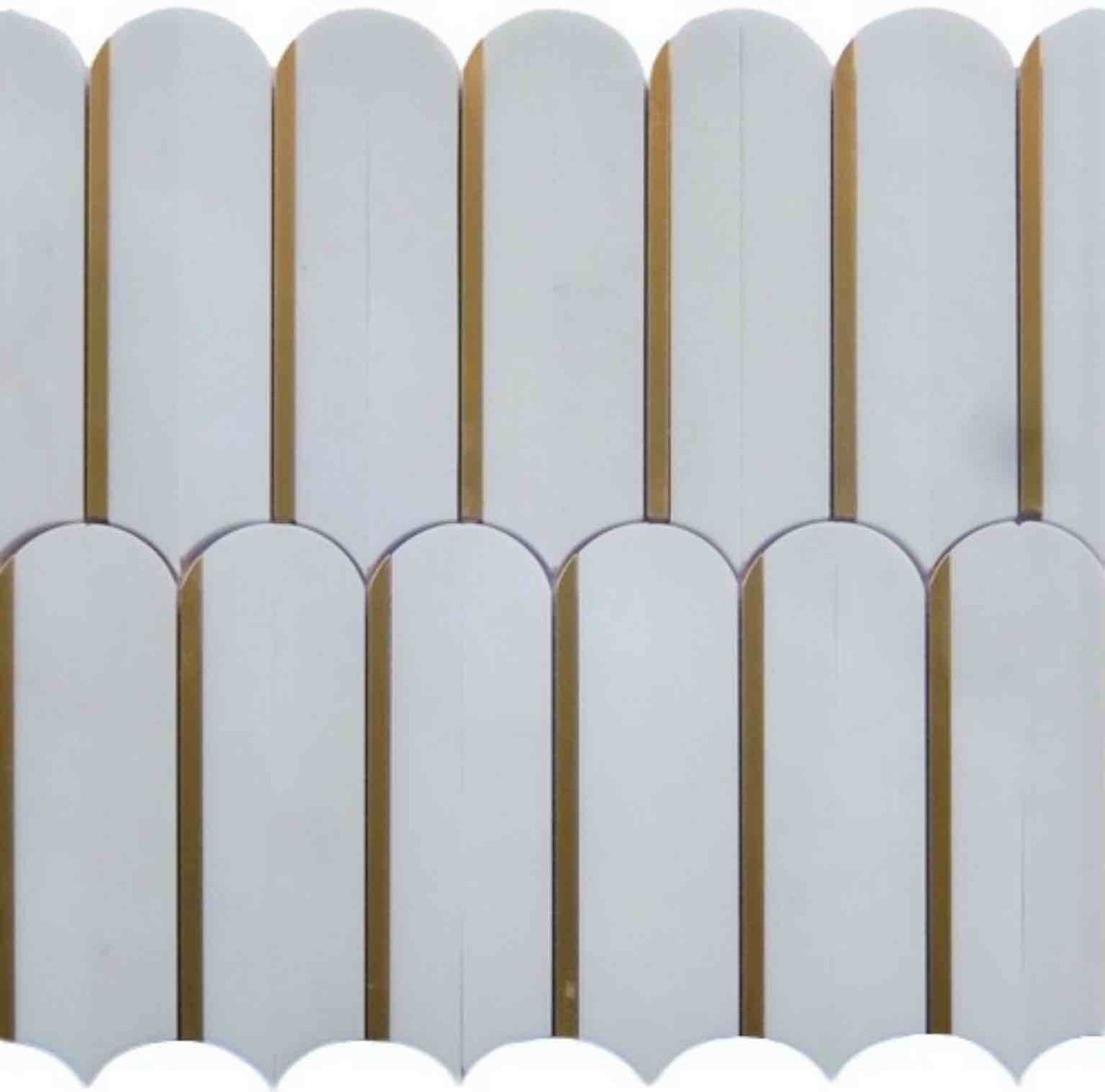 Inlay Brass Gold Marble Mosaic Tile Florence | Mineral Tiles
