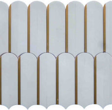 Inlay Brass Gold Marble Mosaic Tile Florence | Mineral Tiles