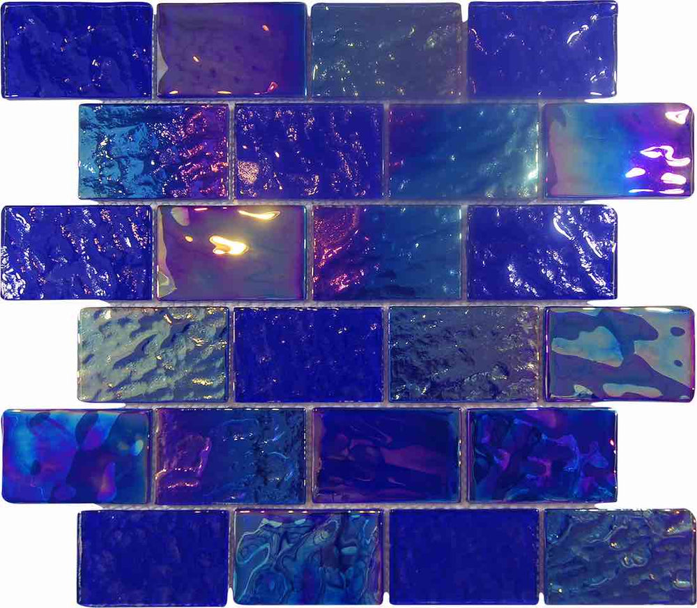 Iridescent Glass Tile SoCal Cobalt Blue 2x3 | Mineral Tiles