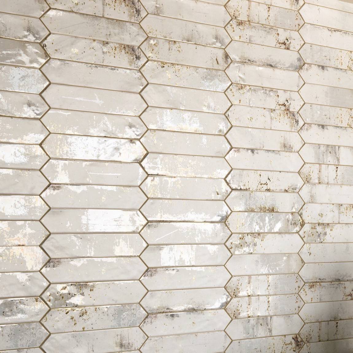 Vintage Distressed Picket Tile Iron 2x10 | Mineral Tiles