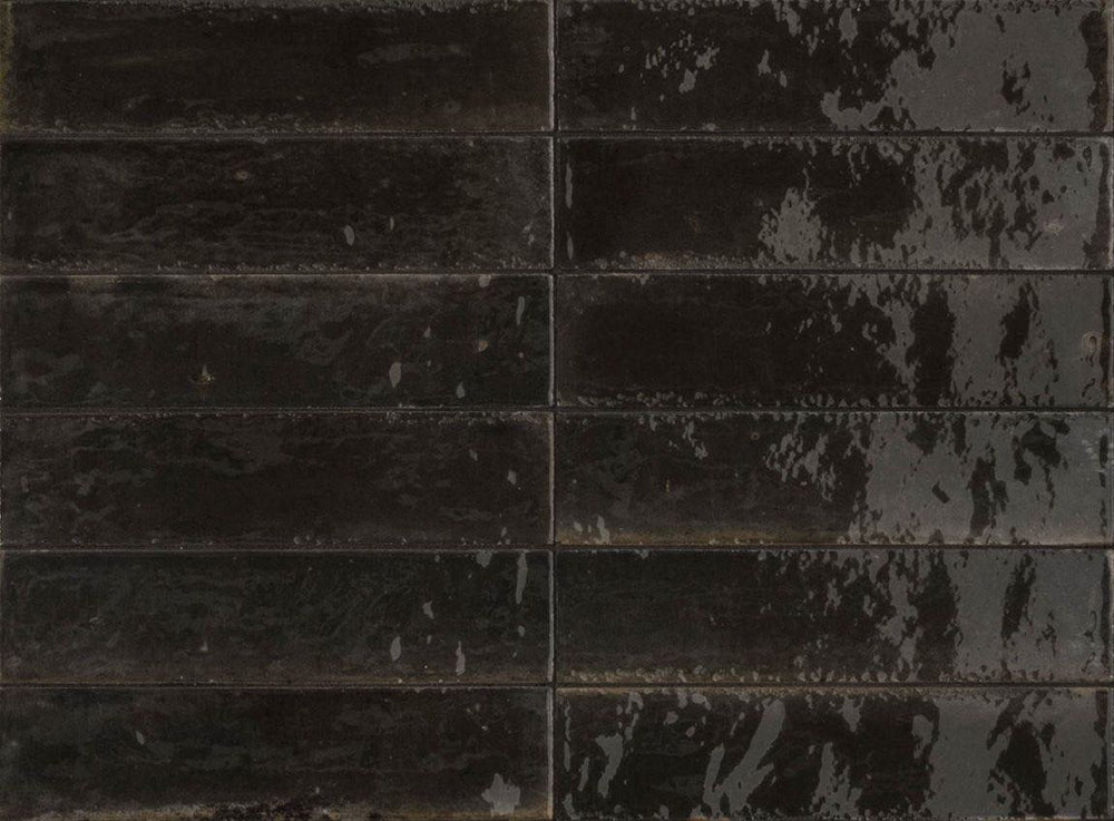 Magnolia Distressed Subway Tile Nero 2.5x9.5 | Mineral Tiles