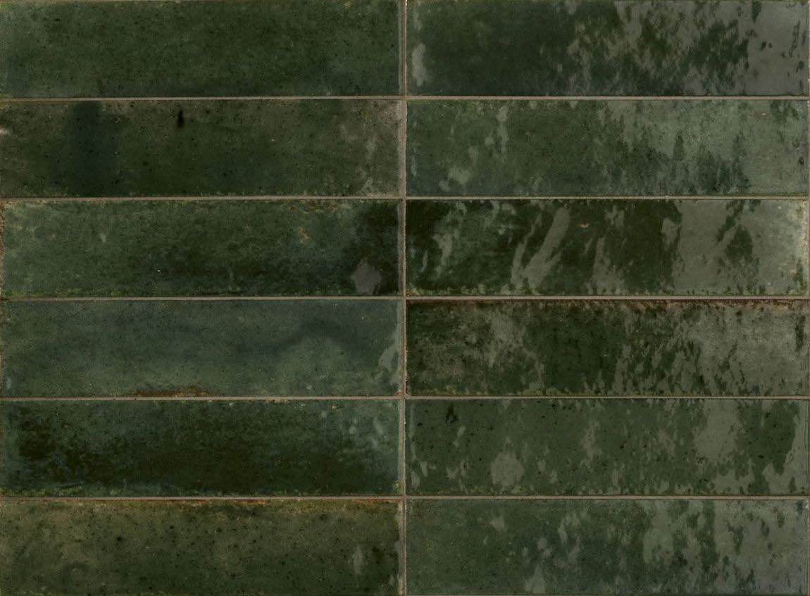 Magnolia Distressed Subway Tile Olive 2.5x9.5 | Mineral Tiles