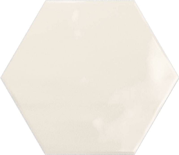 Magnolia Hex Ivory Ceramic Tile 6x7 | Mineral Tiles